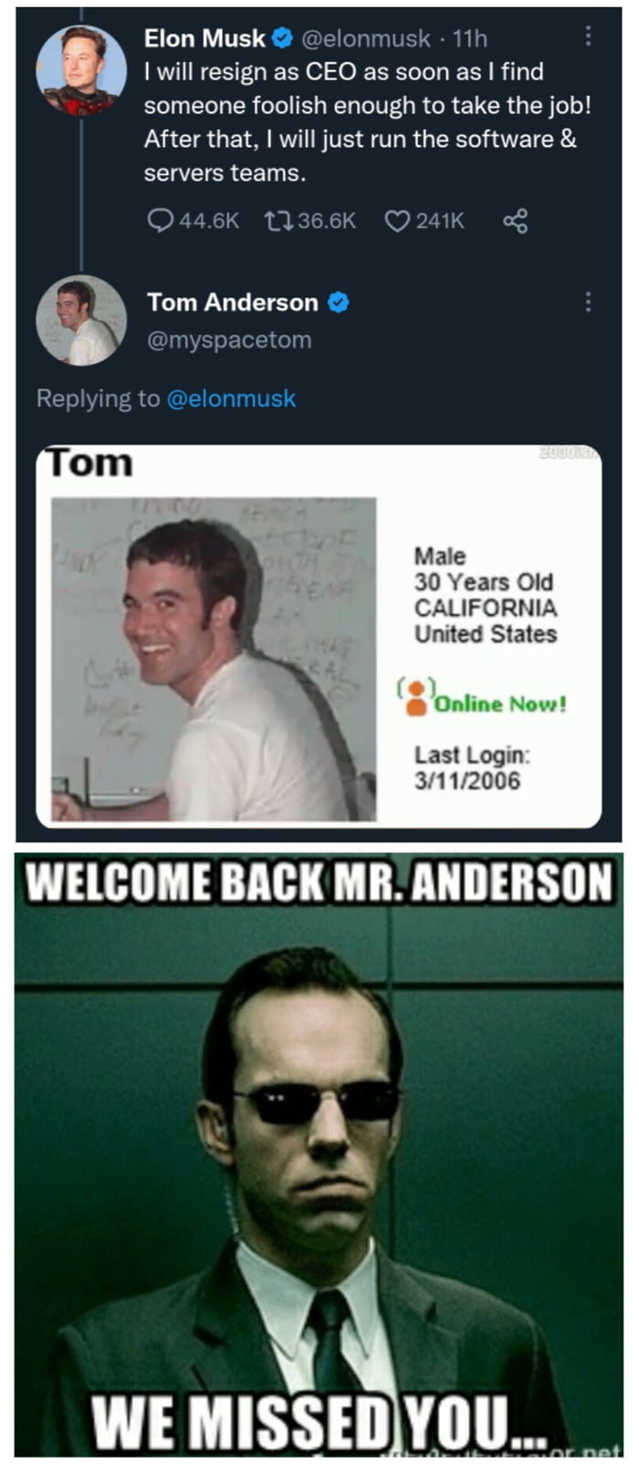 Welcome back Mr Anderson - 9GAG
