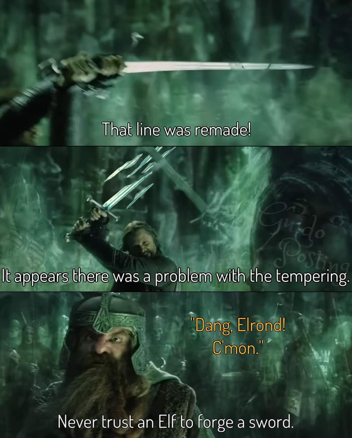 "Never trust an elf." lord Garithos - 9GAG