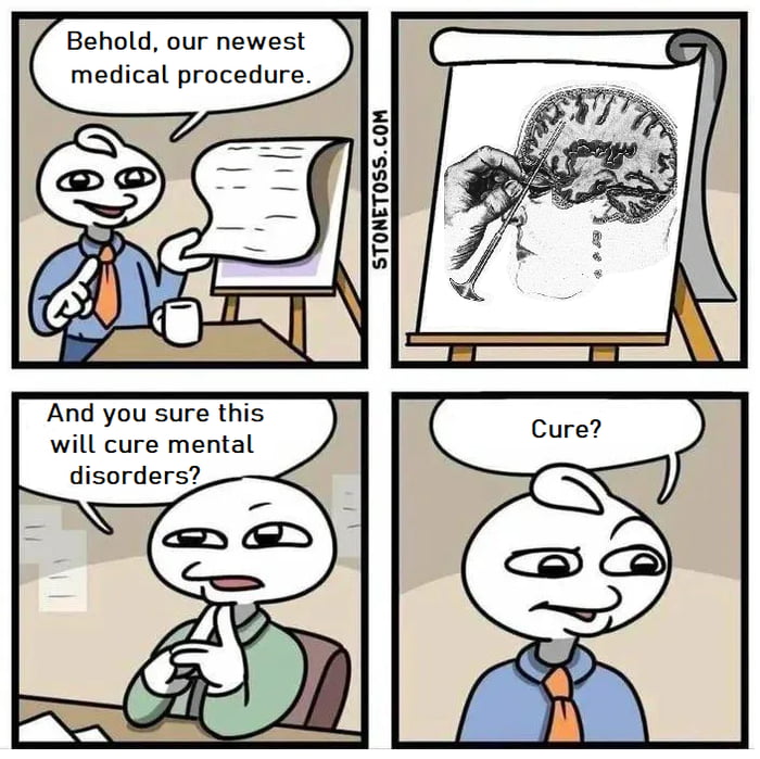 Just poke his brain, let's see what happens. - 9GAG