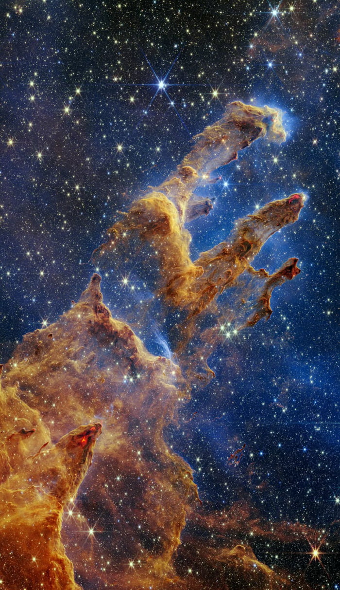 JWST’s latest shot takes on the iconic Hubble image ‘Pillars of ...
