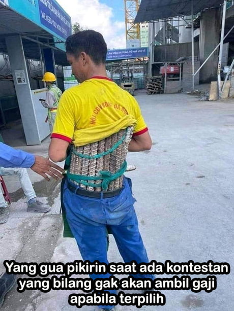 Memes Kerja Bakti Malaz. Duitnya Haram Lahelu