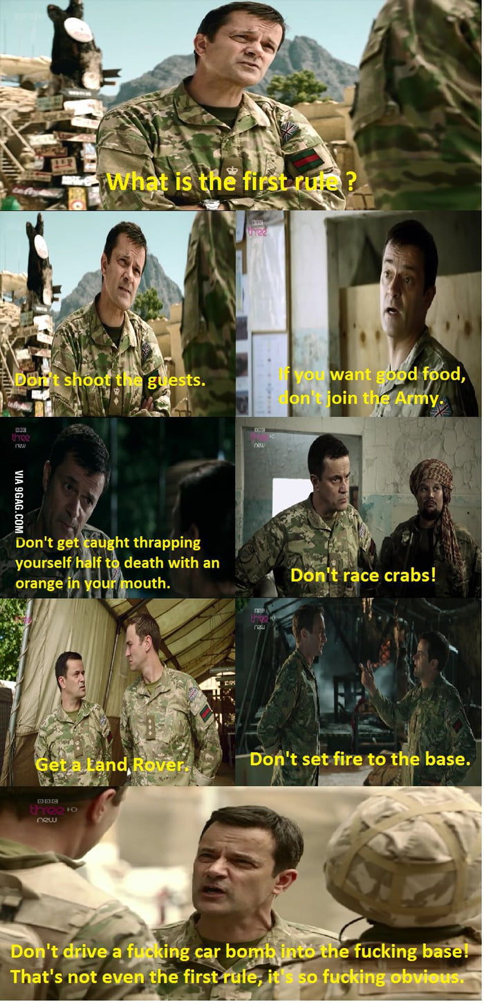 The first rule of Lt.Col Philip Rupert Smith - Bluestone 42 - 9GAG