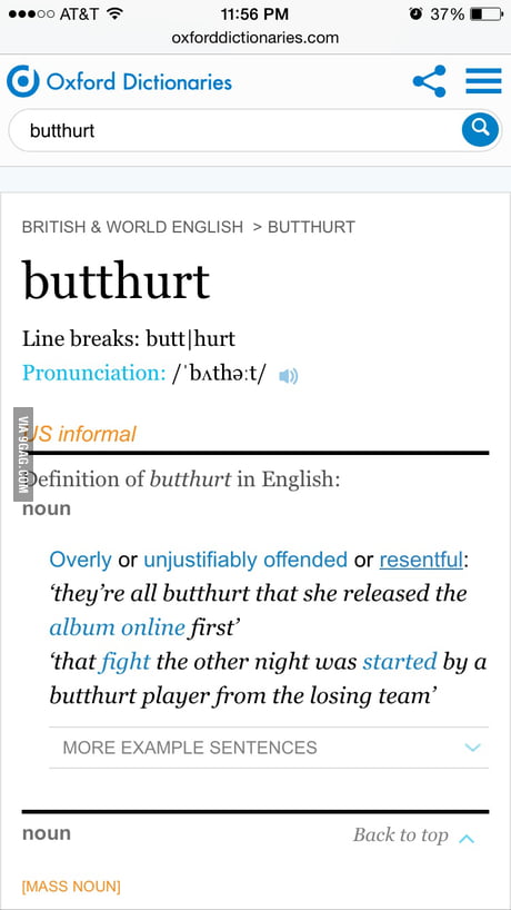 What Does Butthurt Mean Urban Dictionary