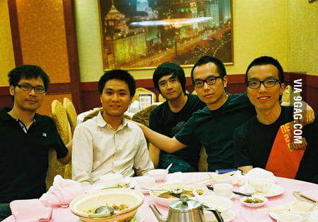9GAG founders (from left) Marco Fung, Derek Chan, Brian Yu, Ray Chan ...