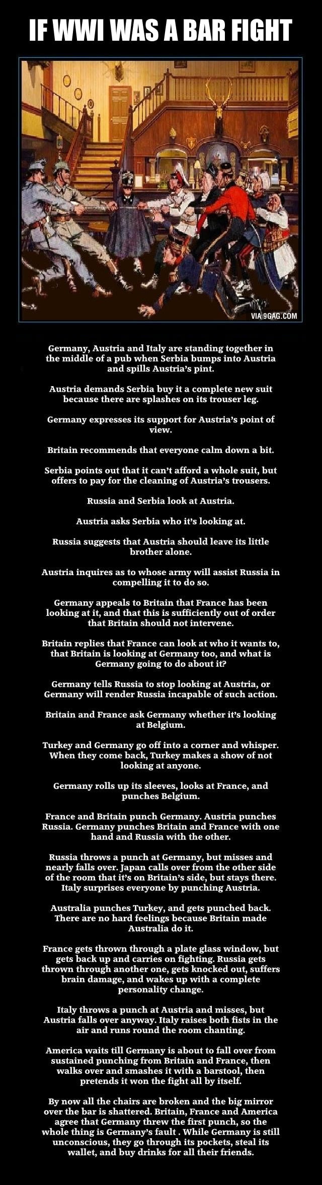 If World War One Was A Bar Fight - 9GAG