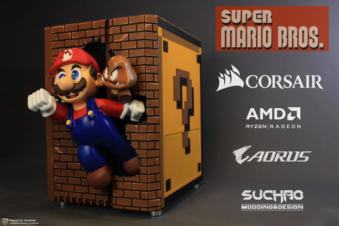 This Mario-Themed Computer Setup Brings Back Nostalgia - 9GAG