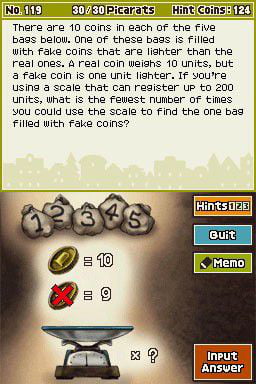 Prof. Layton's Puzzle: Fake Coins - 9GAG