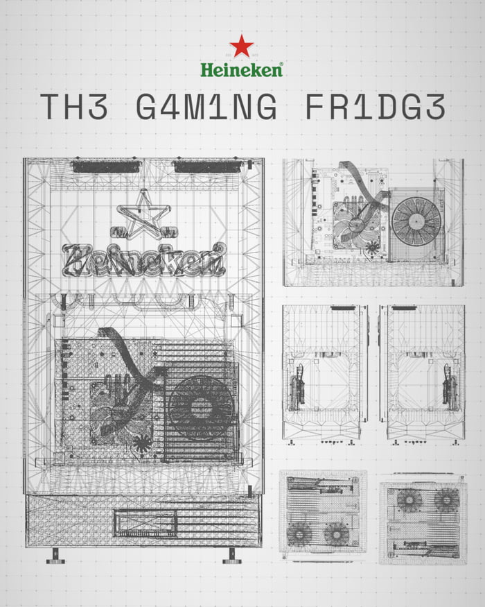 Heineken Builds Gaming PC That Includes A Beer Fridge - 9GAG