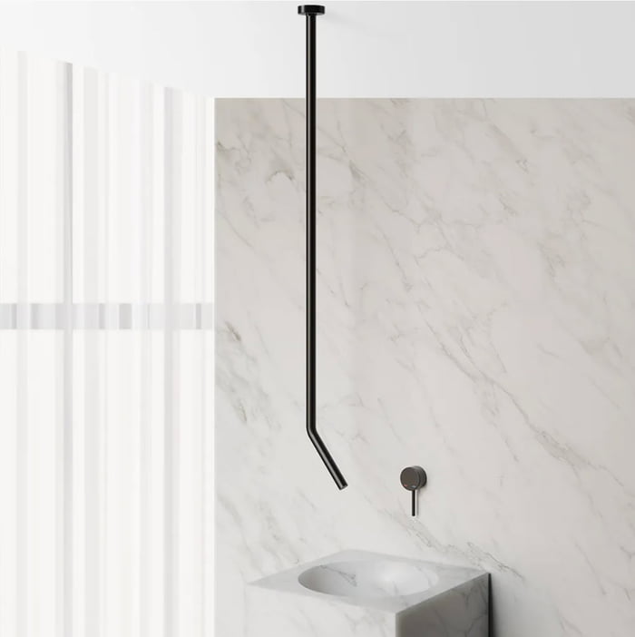 This sink faucet that is designed to mount on the ceiling. - 9GAG