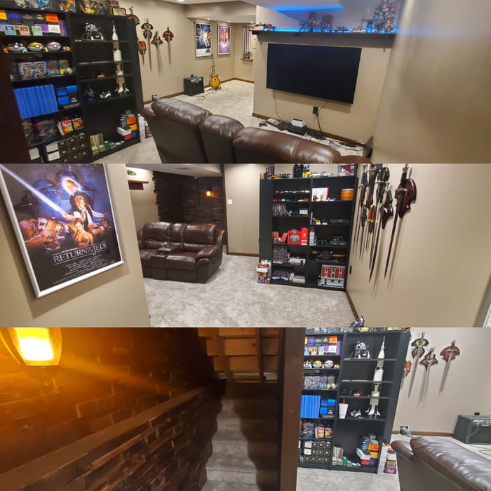 Rate my basement. The steps lift to a hidden entrance. - 9GAG