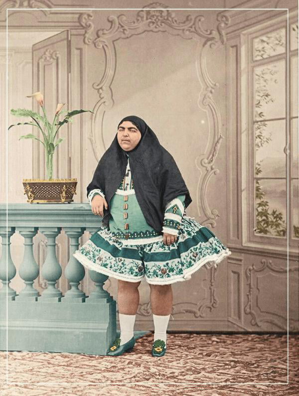 Colorized photo of Her Highness, Princess Fatemeh Khanum, Esmat al ...