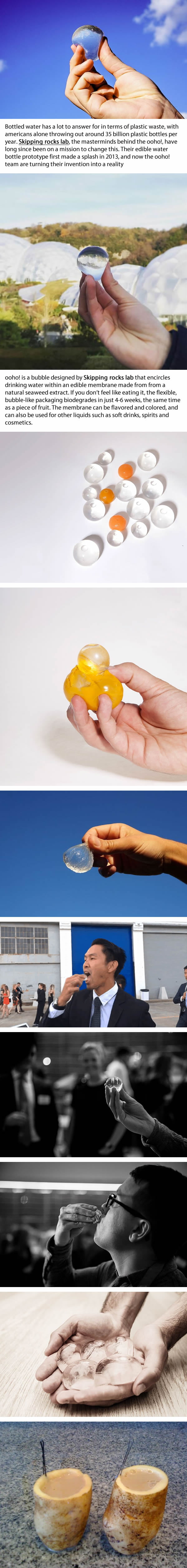 The ooho! Edible water bubble gets set to replace plastic bottles - 9GAG