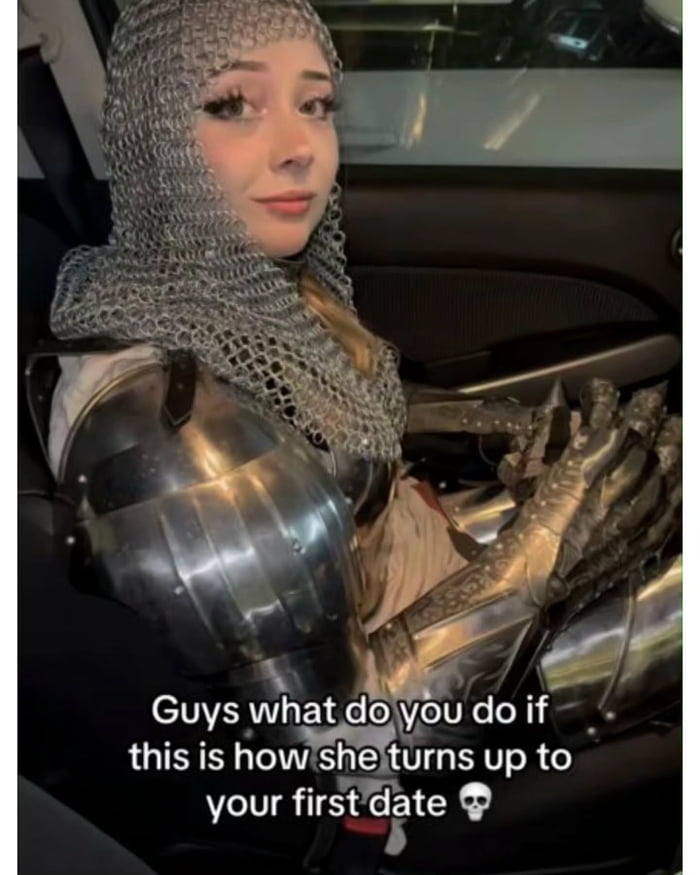 She is ready for battle, or maybe just dinner - 9GAG