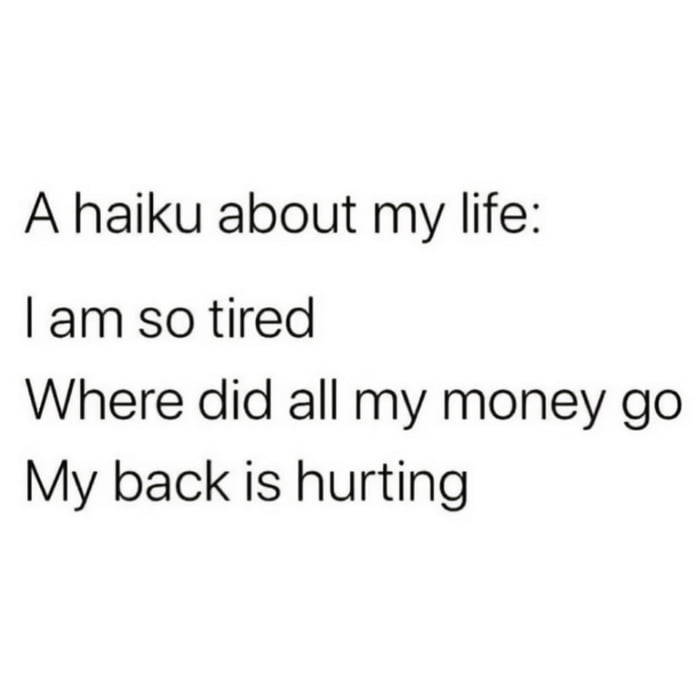 My life in haiku form. - 9GAG
