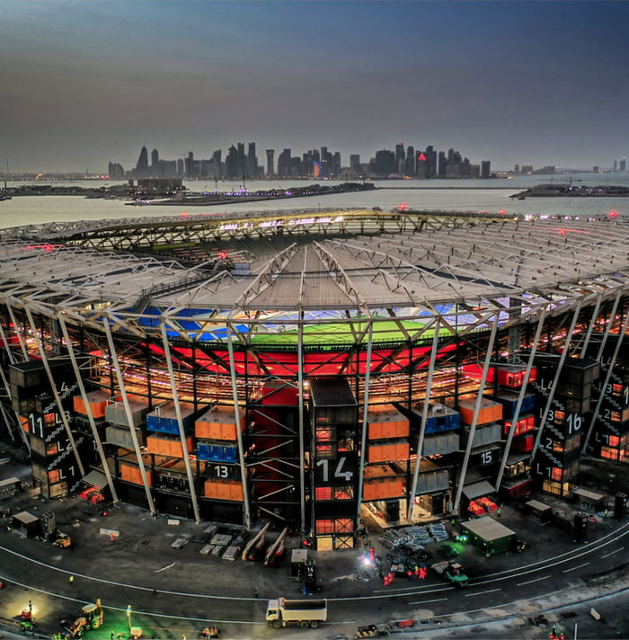 Stadium 974 in Qatar is the world's first transportable football arena ...