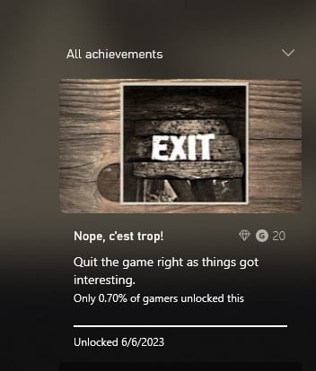 Amnesia: Bunker has an achievement for closing the game with the first monster. - 9GAG