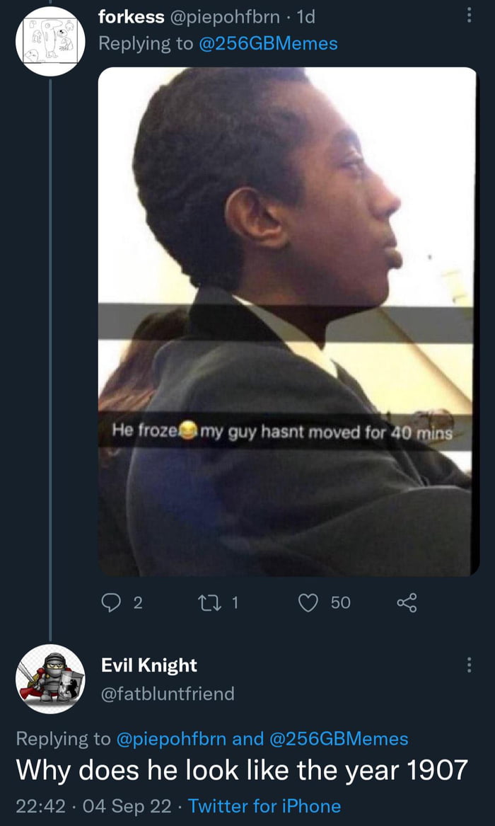 Why did he freeze tho?? - 9GAG