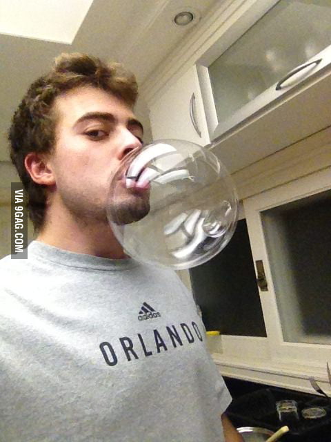 Very proud of my spit bubble - 9GAG