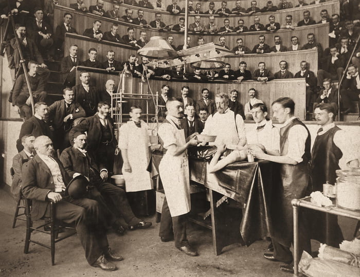 Surgery in the early 1900s. - 9GAG