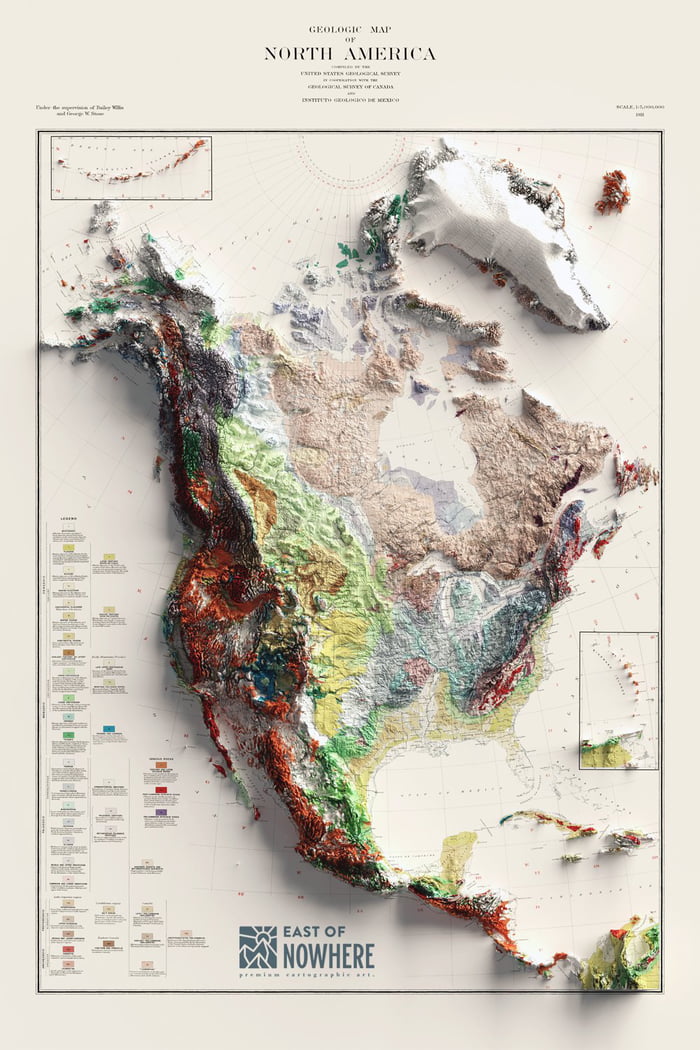 Topographical map of North America - 9GAG