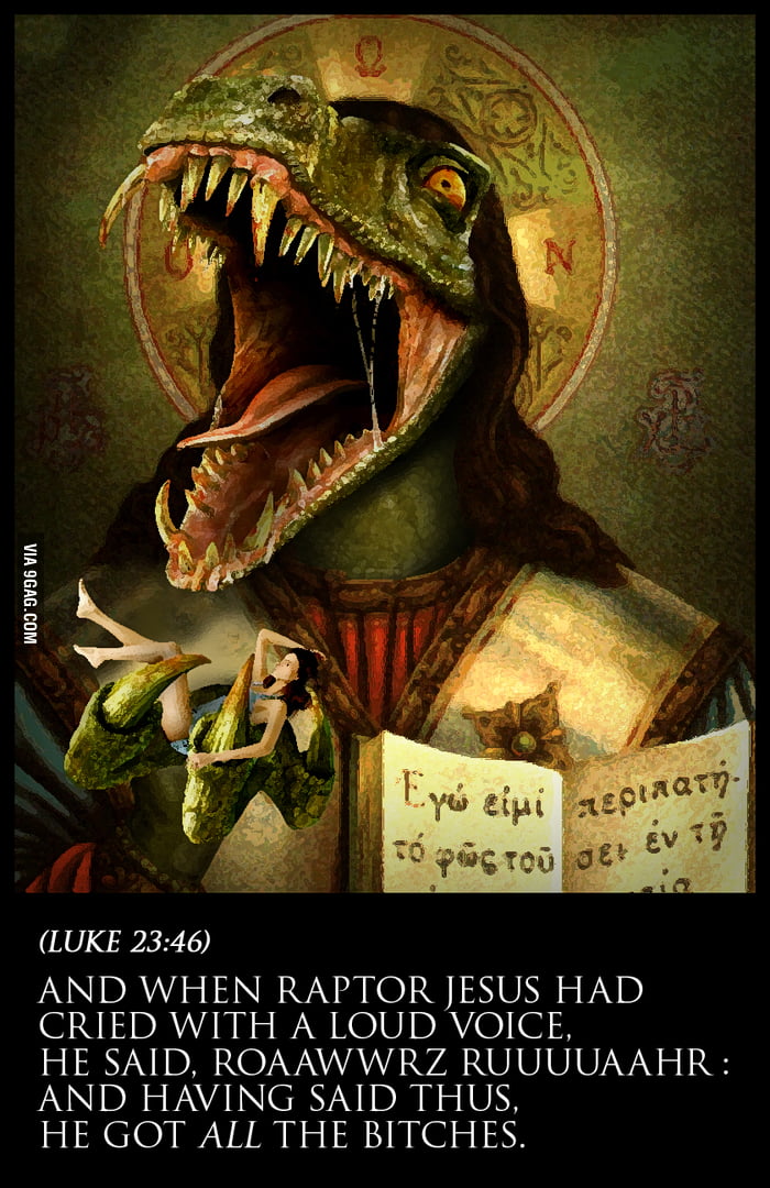Raptor Jesus. Wikipedia. - 9GAG