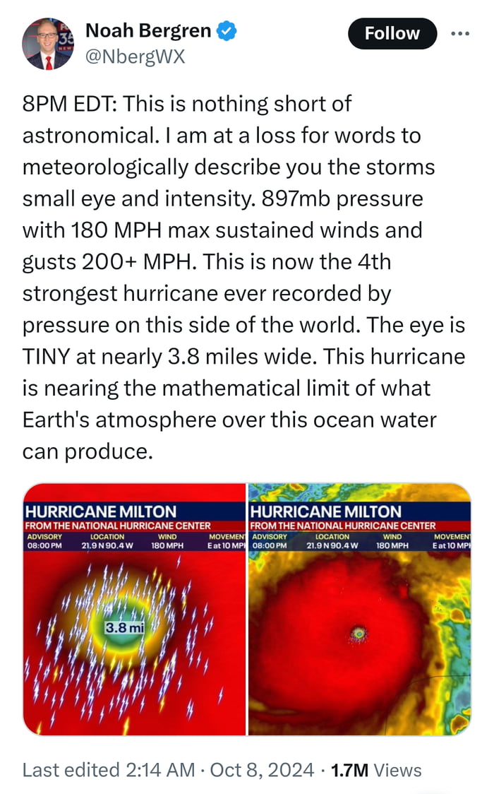 Hurricane Milton - 9GAG