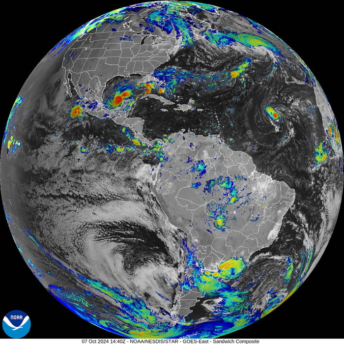 MILTON Upped to Cat 4 - Real Time Space View - 9GAG