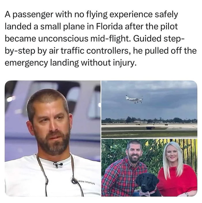 Incredible story of a passenger landing a plane after the pilot was ...