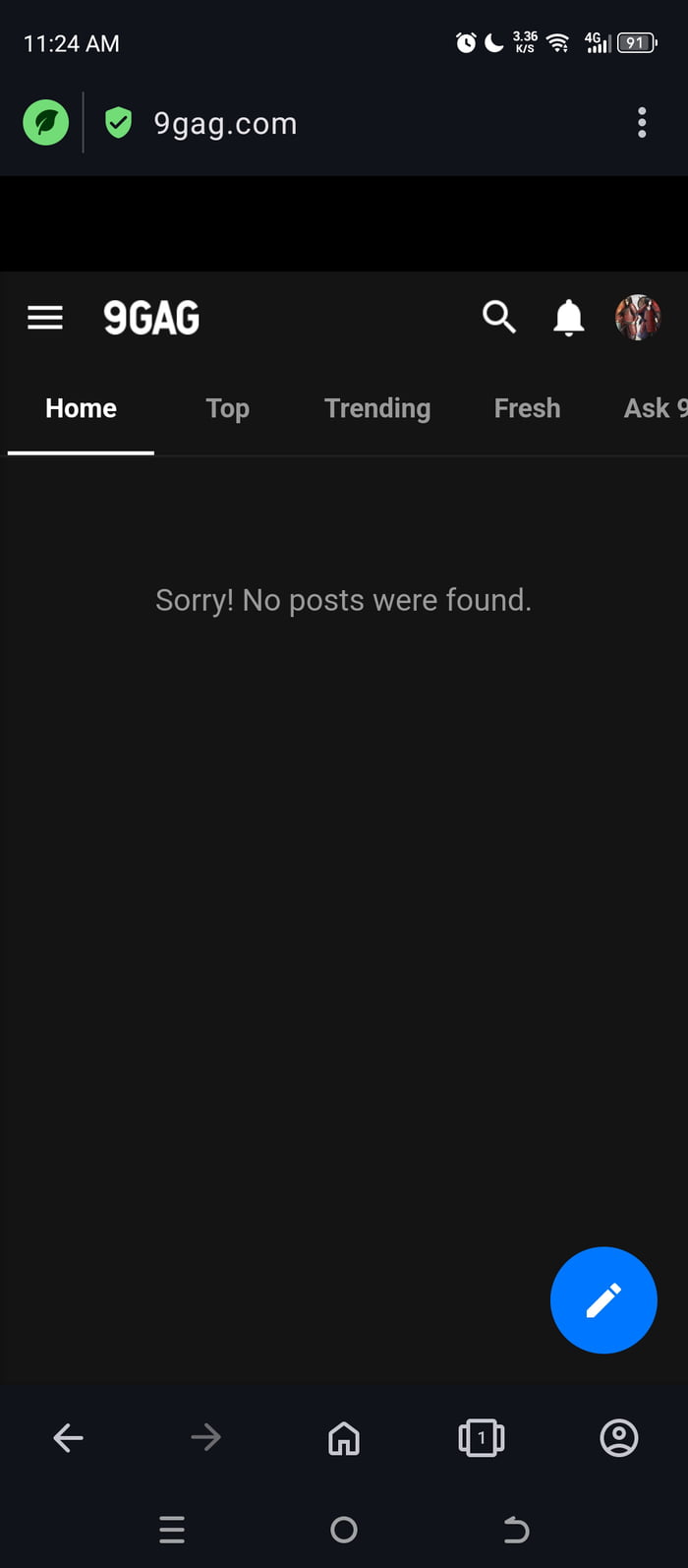 I use browser to open 9gag and for the past 2 days, I got this page very often. What happen ? - 9GAG