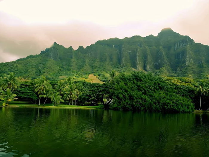 No politics here's landscape of Hawaii Oahu Kualoa ranch where Lost and ...