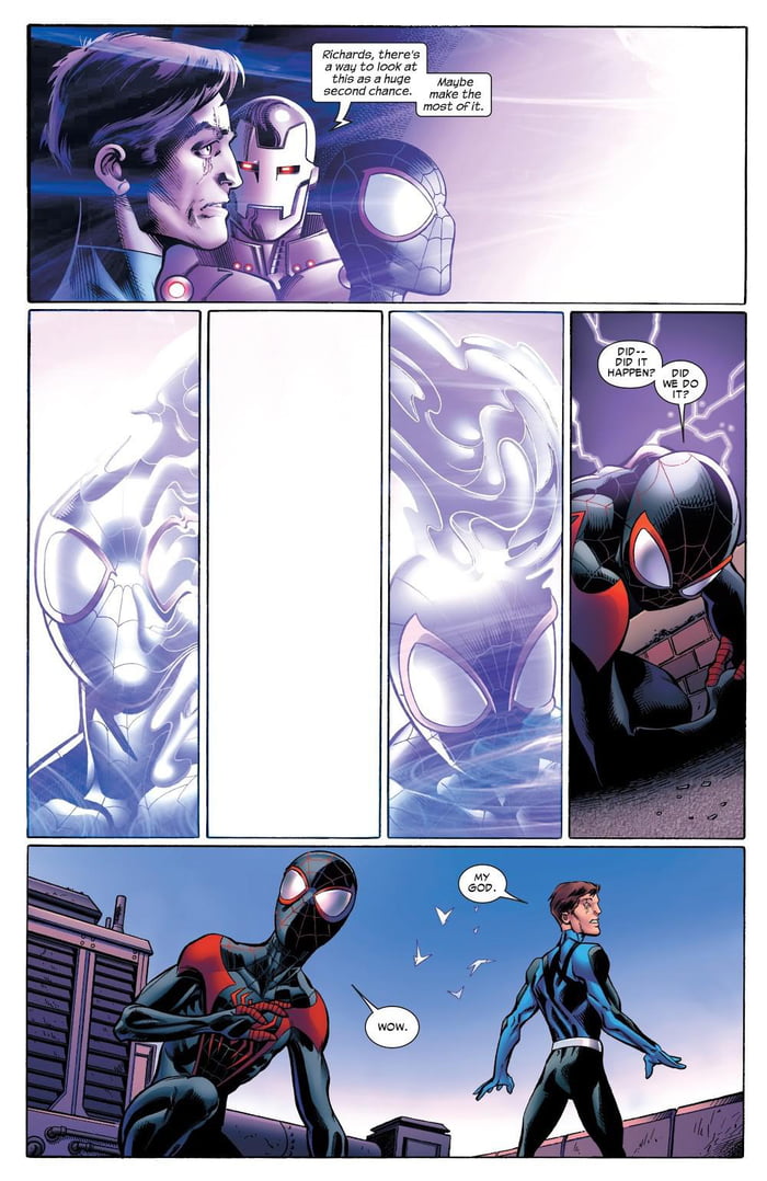 Neat detail someone pointed out: When Earth-1610 Miles and Reed ...