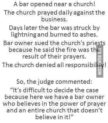 Church v/s bar - 9GAG