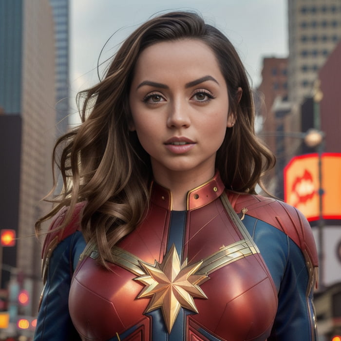 Ana de Armas as Captain Marvel - 9GAG