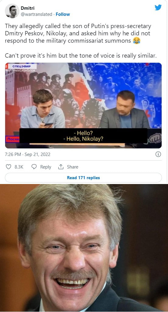 Journalists called son of Putin's press-secretary Peskov, Nikolay, and ...