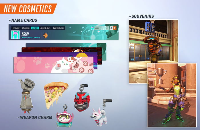 OW2 name cards, weapon charms and souvenir cosmetics - 9GAG