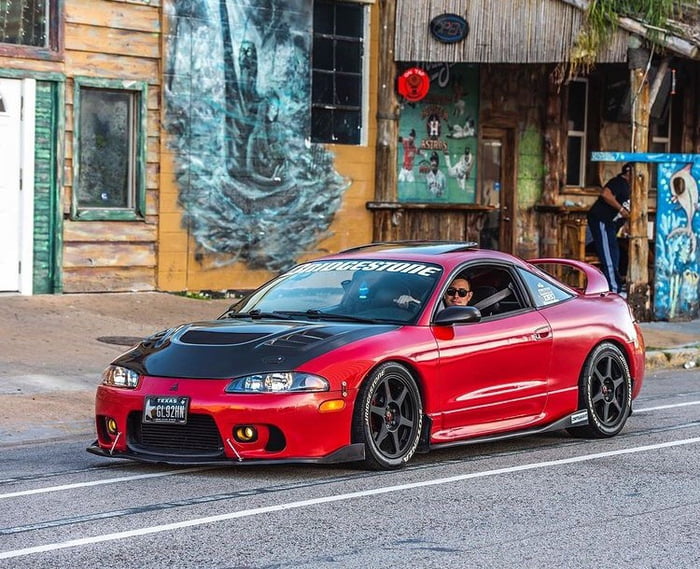 Mitsubishi eclipse Gsx Modified red - 9GAG
