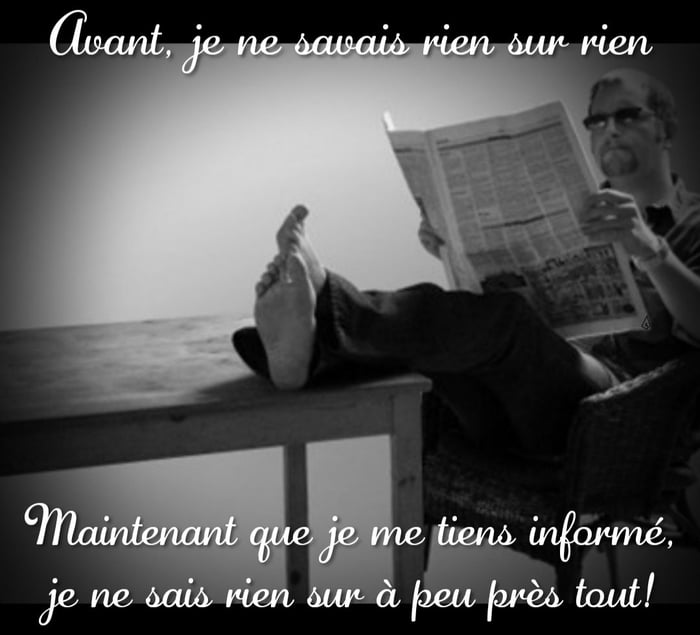 J'aime lire les infos, ça me distrait. - 9GAG