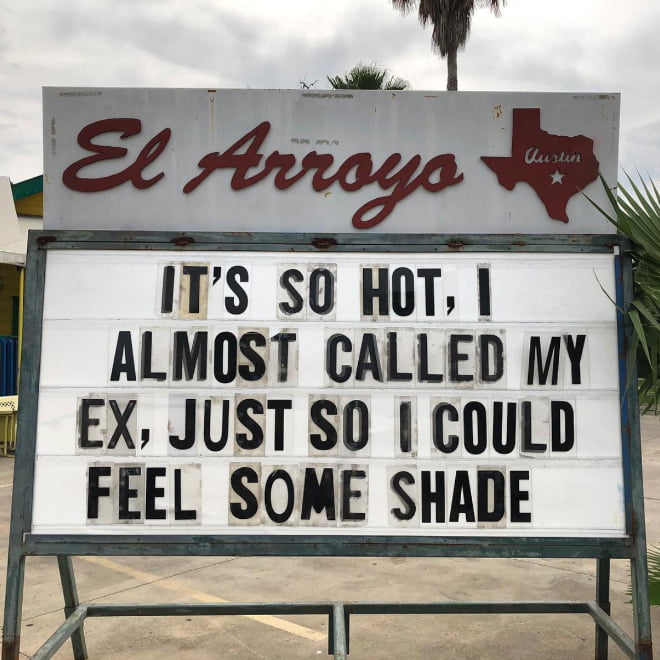 This Restaurant In Austin Earned Some Fames For Funny Signs - 9GAG