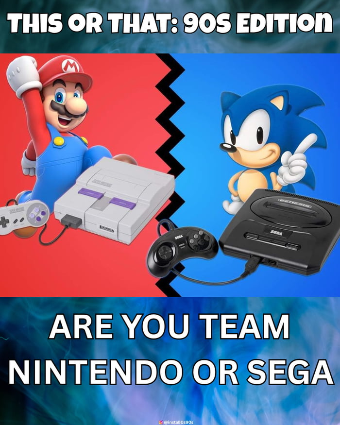 The ultimate 90s console war. Which side were you on? - 9GAG