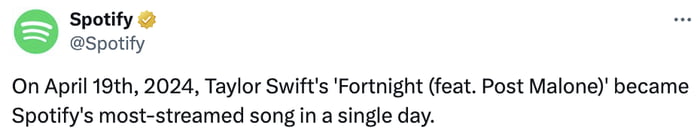 Taylor Swift Breaks Spotify Record For Most-Streamed Album, Most-Streamed Artist In A Single Day ...