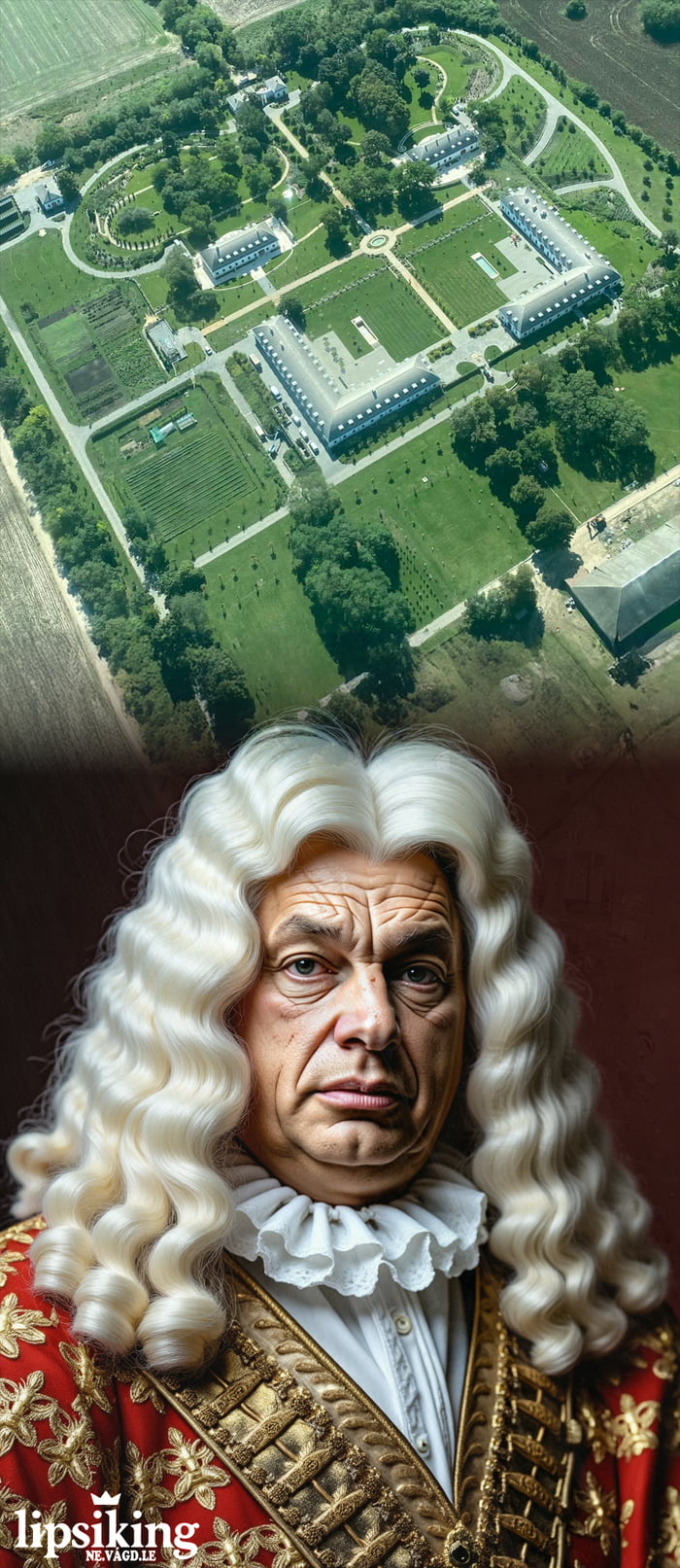 A new drone photo of 'Orbán’s Versailles' near his home village of ...