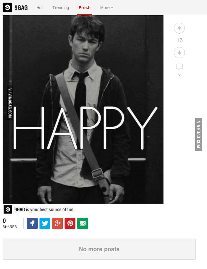 The post over the "No more posts" is literally what I felt when I got ...