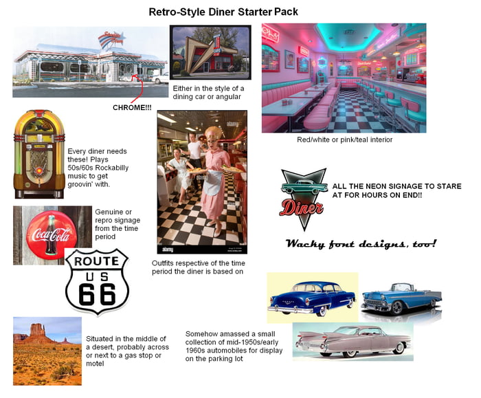 Retro-Style Diner Starter Pack - 9GAG