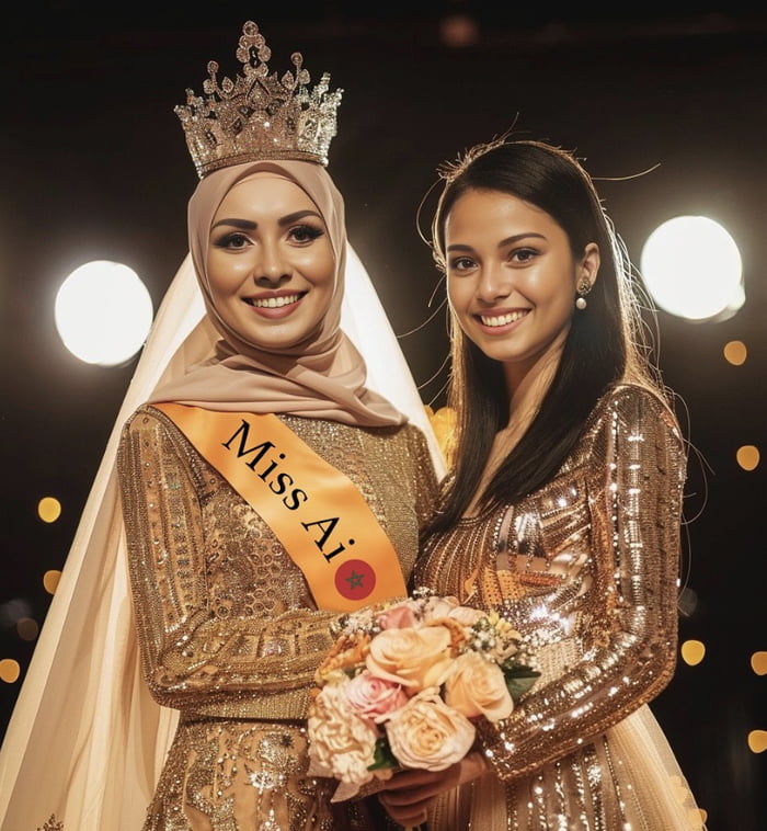 Moroccan Influencer Kenza Layli Wins World's First ‘Miss AI’ Contest - 9GAG