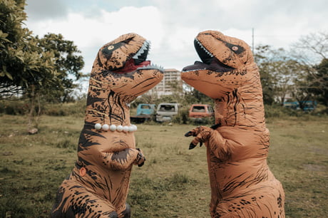 Dinosaur Attack Wedding