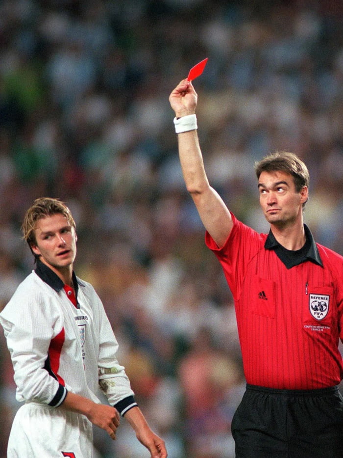David Beckham s Infamous Red Card Against Fierce Rivals Argentina In David Beckham s Infamous Red Card Against Fierce Rivals Argentina In