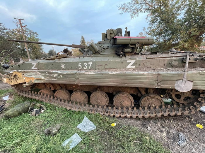 BMP-2M left behind by new Russian 3rd Corps. Russia is giving newest ...