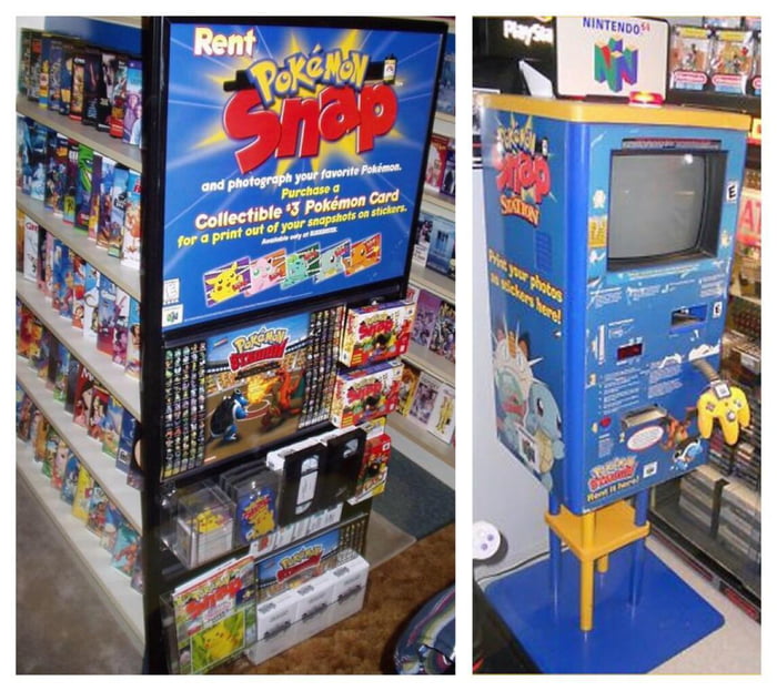 The Pokemon Snap kiosk back in the day at Blockbuster was a genius idea ...