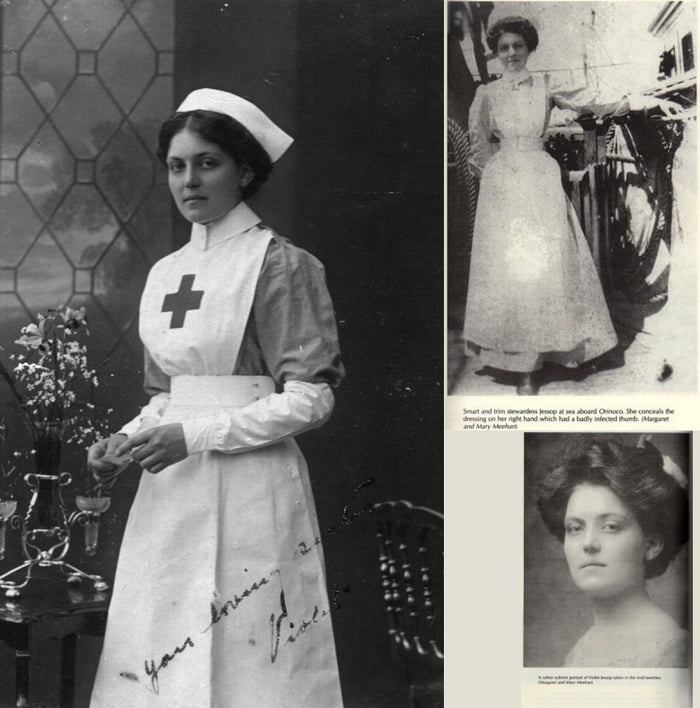 Stewardess and nurse Violet Jessop (between 1911 and 1916) survived the ...