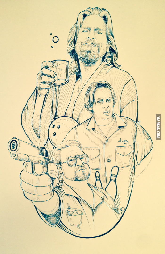 The Big Lebowski drawing I just finished :) - 9GAG